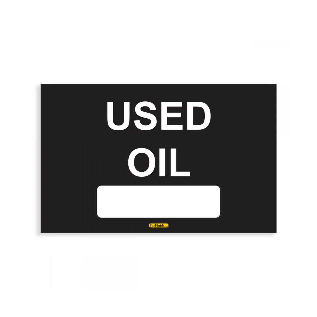 Label - USED OIL - Adhesive - 5" x 8", Pack of 10 | OilSafeSystem